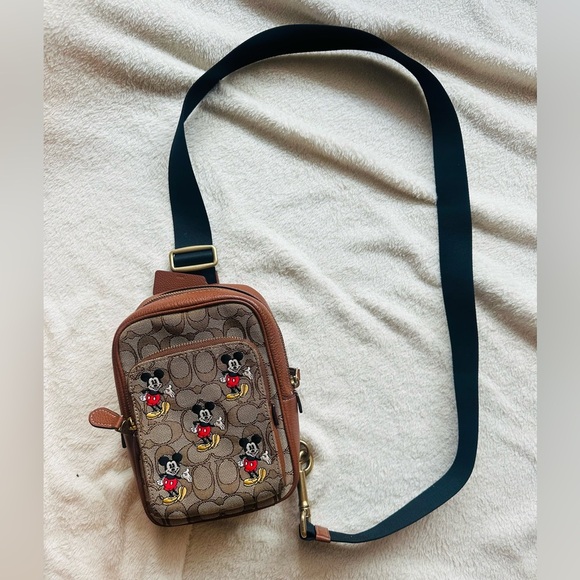 Coach | Bags | Disney X Coach Track Pack 4 In Signature Jacquard With ...